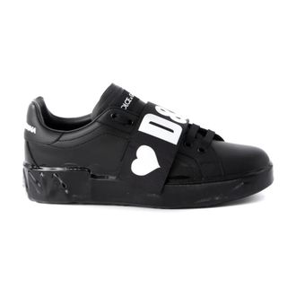 Dolce & Gabbana Femme, Chaussures, Noir, Taille: 37 EU Portofino DG Rules Baskets
