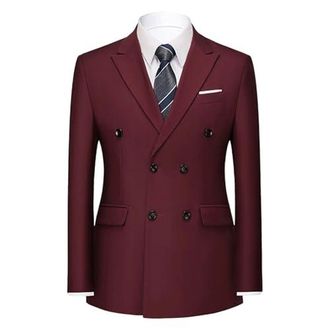 Generic Veste Blazer Homme crois&eacute;e, Veste de Costume Business, Blazer Classique habill&eacute;, de Sport