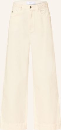 Comma Comma Cropped Jeans weiss
