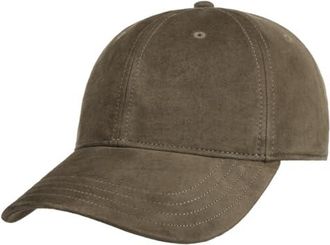 Stetson Casquette en Cuir Velours Classic Homme - Curved Brim Cap de Baseball avec Visiere Printemps-ete Printemps Ete Automne Hiver - L (58-59 cm) Taupe