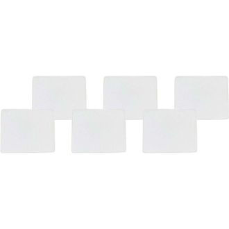 Beliani 6 Coussins dExt&eacute;rieur en Polyester Blanc Rembourr&eacute;s en Mousse avec Liens de Fixation Tolve