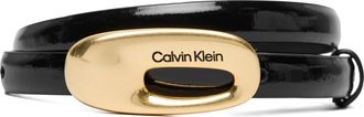 Calvin Klein Damengürtel Calvin Klein Oval Buckle Shiny Strap 15Mm LV04F7064G Schwarz