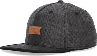 Dolly Noire Stroh Snapback Flache Schirmm&uuml;tze Schwarz - - Accessories - Herren - Schwarzk - ONE SIZE