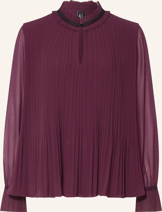 Marc Cain Blusenshirt Mit Plissees Und Spitze rot