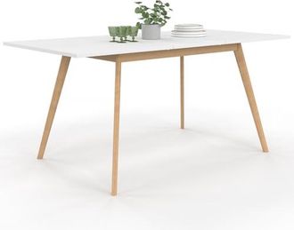 IDMarket Table scandinave Extensible Rectangle Inga 4-8 Personnes Blanche 120-160 cm