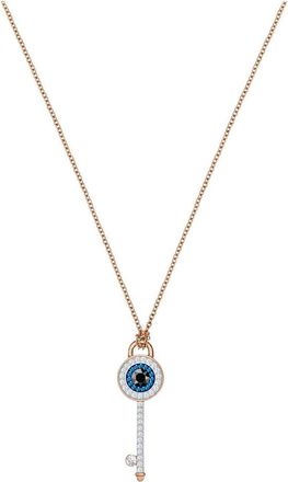 Swarovski Duo Evil Eye Anh&auml;nger, mehrfarbig, ros&eacute; Vergoldung 5437517