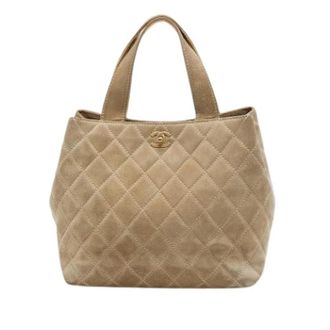 Chanel Pre-owned Quilted Suede Satchel - - Pre-owned - Damen - Beige - ONE SIZE
