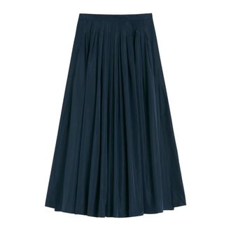 Max Mara Plissierter Taftrock mit gesammelten Falten - - Skirts - Damen - Blau - M