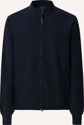 Hackett Strickjacken Cardigan Nylon/Knit Fzip Hyb blau