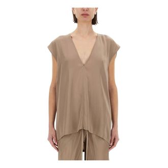 Rick Owens Femme, Tops, Beige, Taille: 38 FR Dylan Top