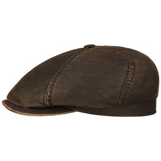 Stetson Brooklin Old Cotton Flatcap Herren - Schieberm&uuml;tze im Used Look - Flat Cap mit UV-Schutz 40 - Schirmm&uuml;tze mit Baumwolle - M&uuml;tze Fr&uuml;hjahr/Sommer - Herr