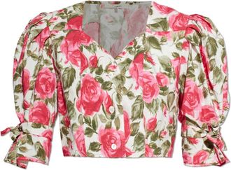 Chlo&eacute; Femme, Blouses et Chemises, Multicolore, Taille: 36 FR Haut Court Fleuri