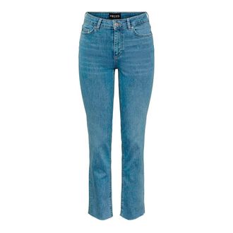Pieces Pieces Womens PCDELLY Straight MW ANKL LB124 NOOS BC Hose, Light Blue Denim, XSW / 30L