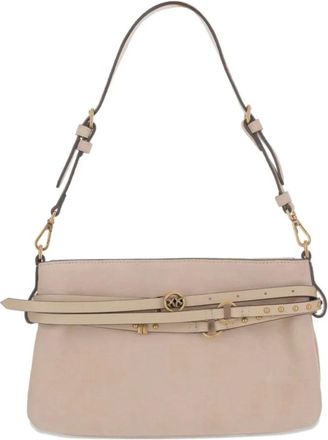 Pinko Pinko, Femme, Sacs, Beige, Taille: ONE Size Belt Mini Shoulder Bag