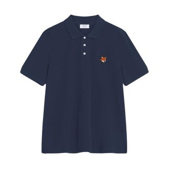 Maison Kitsun&eacute; Homme, Tops, Bleu, Taille: XL Polo