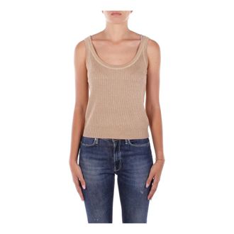 Ralph Lauren &Auml;rmellose Oberteile - - Tops - Damen - Beige - M