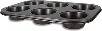 Menastyl Cuisson Plaque &agrave; 6 muffins amandine en acier carbone anti adh&eacute;sif - 6020746