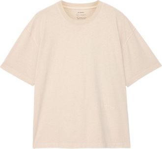 AllSaints Maddox T-Shirt mit Rundhalsausschnitt und kurzen &Auml;rmeln in Taupe/Wei&szlig;