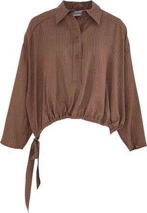 Margaux Lonnberg Margaux Lonnberg, Femme, Blouses et Chemises, Brun, Taille: 36 FR Panka Chemise