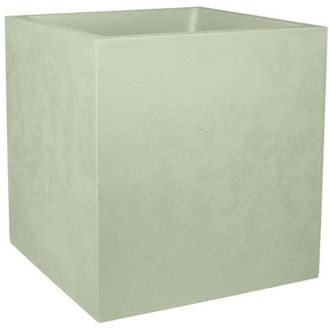 Eda Pot de fleur carr&eacute; Basalt 49,5 x H.49,5 cm - Vert amande- Eda