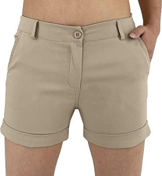 JOPHY & CO. Short court avec poches pour femme (code 3019), Camel, L
