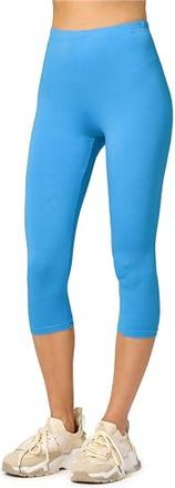 Merry Style Leggings Femme 3/4 Confortable Viscose Pantacourt Femme Tenue Sport Femme Short Cycliste MS10-144 (Bleu, XXL)