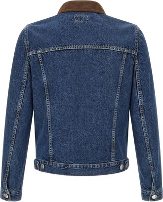 Brunello Cucinelli Denim and Suede Jacket - Blue