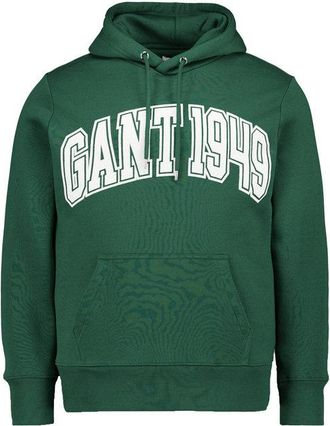 GANT Herren Hoodie gr&uuml;n Baumwolle unifarben