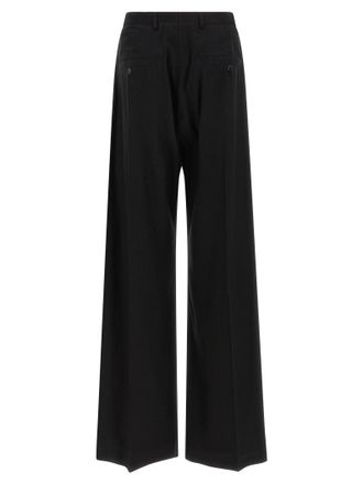 Rick Owens Womens Black Cotton Pants