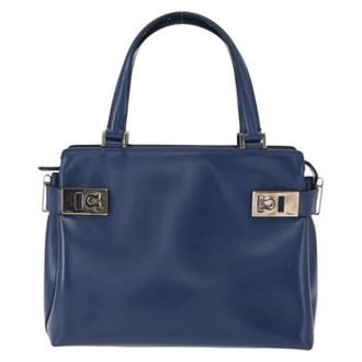 Ferragamo Cabas en cuir Pre-owned - Femme - Pre-owned - Bleu - Taille: ONE Size