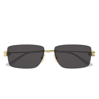 Bottega Veneta Rechteckige Sonnenbrille - - Accessories - unisex - Gelb - 58 MM