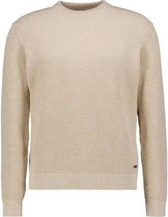 Pierre Cardin Herren Pullover beige Baumwolle unifarben