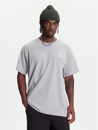 adidas T-Shirt Trefoil Essentials JY6270 Grau Oversize
