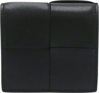 Bottega Veneta Porte-monnaie en cuir doccasion - Femme - Pre-owned - Noir - Taille: ONE Size