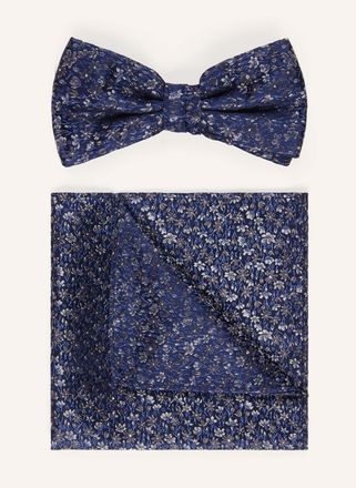 Paul Paul Set: Fliege Und Einstecktuch blau