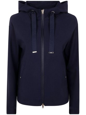 Herno veste zipp&eacute;e &agrave; capuche - Bleu