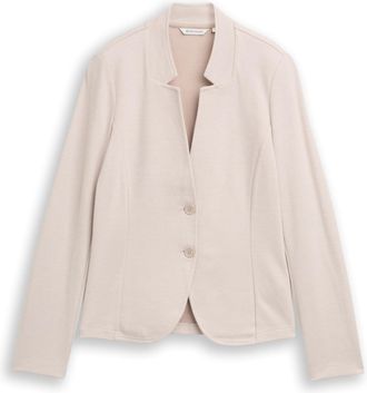 Tom Tailor Damen 1044609 Basic Cosy Blazer, 38330 - Soft Taupe Melange, 3XL