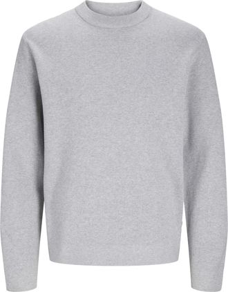 Jack & Jones Herren Jprblamilano Stitch Knit Crew Neck Strickpullover, Light Grey Melange,XS