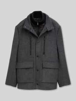 Tom Tailor Regular Fit Funktionsjacke aus Wollmix