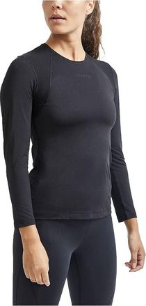 Craft Essence LS Tee W Sportshirt Damen XL | Black | Langärmliges Funktionsshirt Damen für tägliches Training | Mesh Details für Belüftung | Quick Dry Shirt