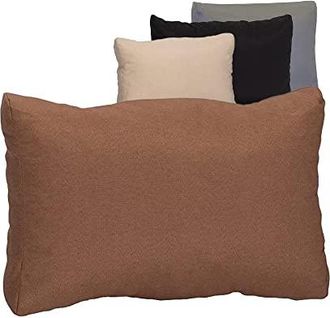 Beo Rückenkissen Sofa 80x40 cm | Made in EU Lounge Kissen wasserabweisend Sand Braun | Couchkissen groß mittelfest | Polster Outdoor für Rattan Lounge | R