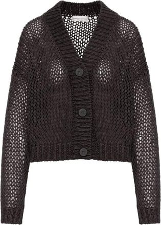 Roberto Collina Femme, Pulls, Brun, Taille: 38 FR Cardigan