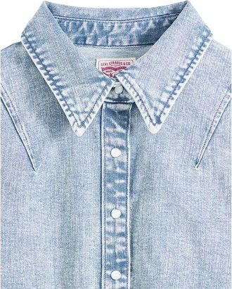 Levi's Chemise galbante en denim coton m&eacute;lang&eacute;