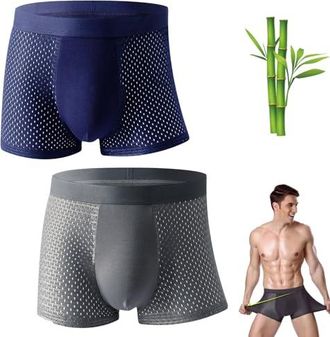 Replay Boxhero Cale&ccedil;on en Fibre De Bambou, Boxer Sous-v&ecirc;tements &Eacute;vacuant Lhumidit&eacute;, Confortable Doux Respirant (2XL, Bleu-Gris)