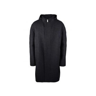 Givenchy Wollseide-Kaschmir-Mantel mit Kapuze - - Coats - Herren - Grau - L