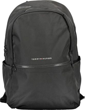 Tommy Hilfiger Homme, Sacs, Noir, Taille: ONE Size Sac &agrave; dos noir pour homme avec compartiment pour ordinateur portable