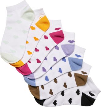 Urban Classics Unisex Recycled Yarn Heart Sneaker Socks 7-Pack multicolor, 43-46