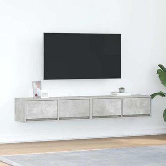 vidaXL Vidaxl - TV-Schr&auml;nke 2 Stk. Betongrau 80x31x25,5 cm Holzwerkstoff