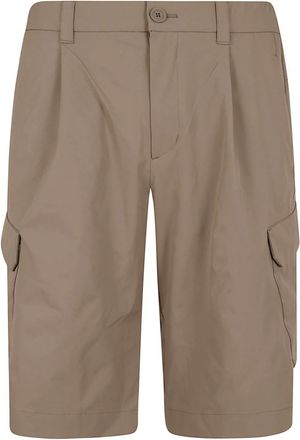 Herno Homme, Shorts, Brun, Taille: S Pleated Shorts