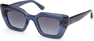 Guess Gu00353 Quadratische Sonnenbrille - - Accessories - unisex - Blau - 48 MM